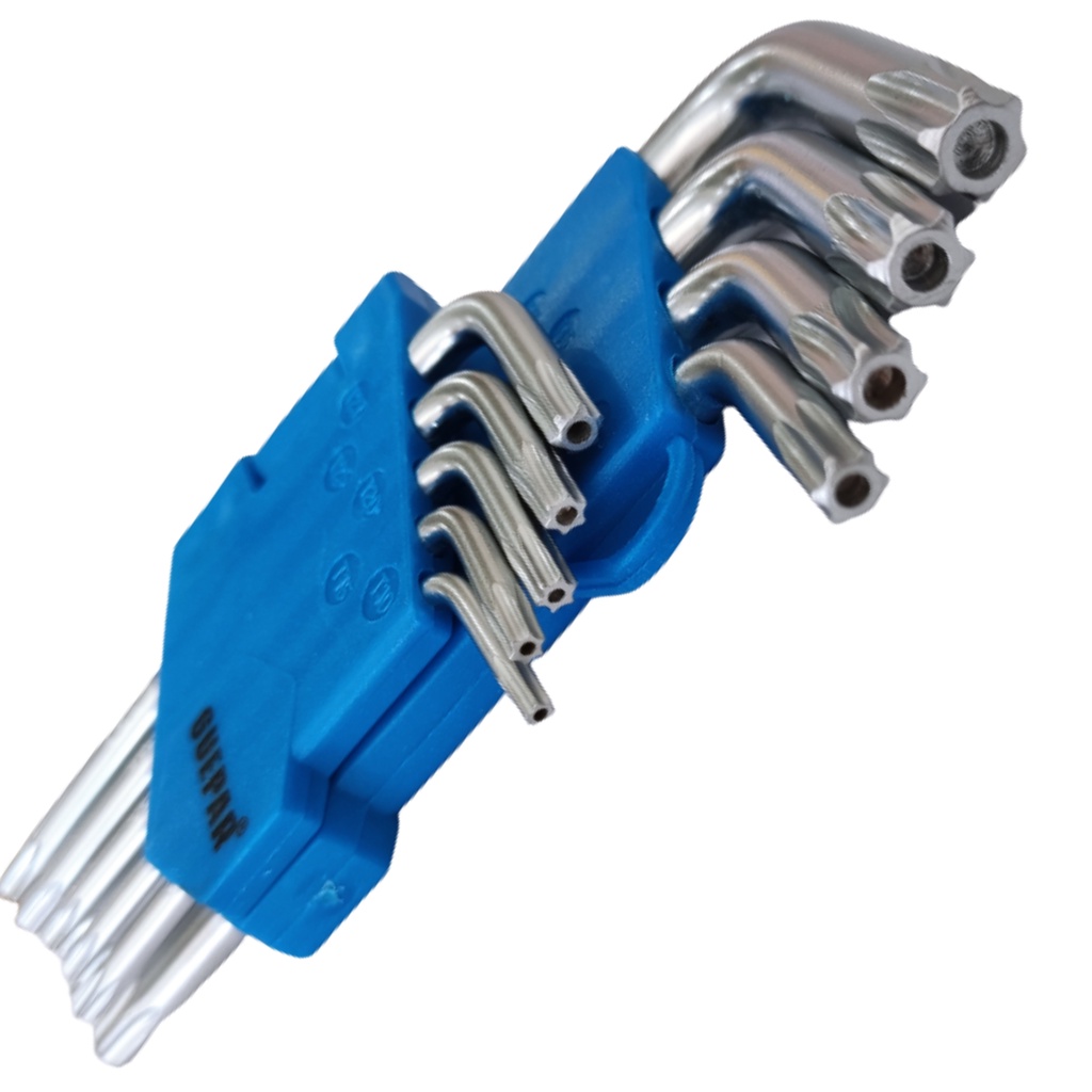 Jogo Chave Torx Torque Cromo Vanádio Média 9 Peças Suporte | Shopee Brasil