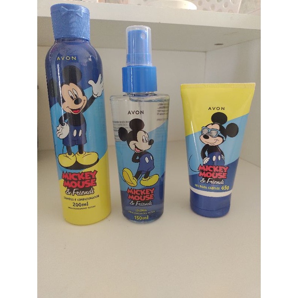 KIT infantil Mickey Mousse Shampoo/condicionador 2 em 1 (200ml ...