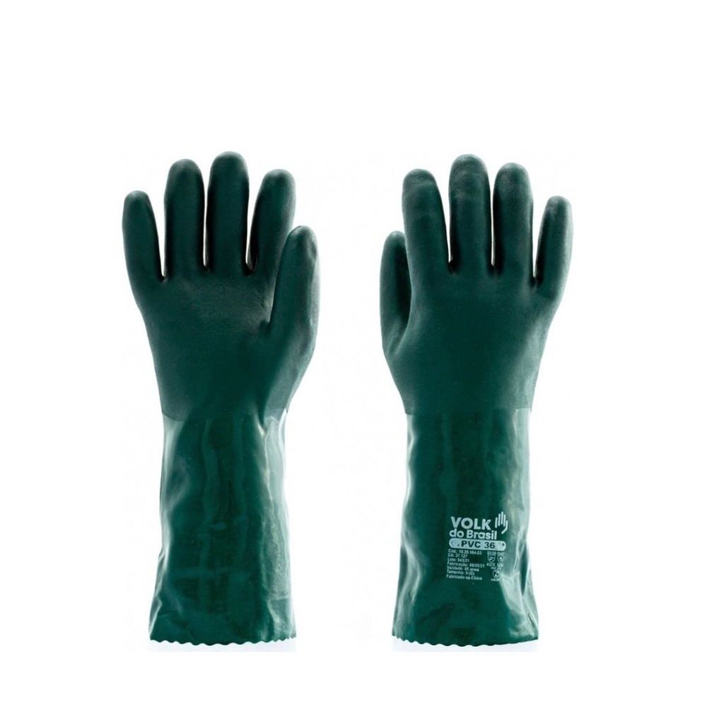 luva de PVC 36 cm forrada aspera VERDE volk | Shopee Brasil