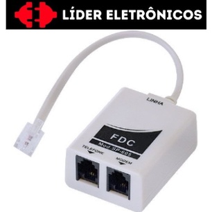 Micro Filtro Adsl Telefone Modem Internet Duplo | Shopee Brasil