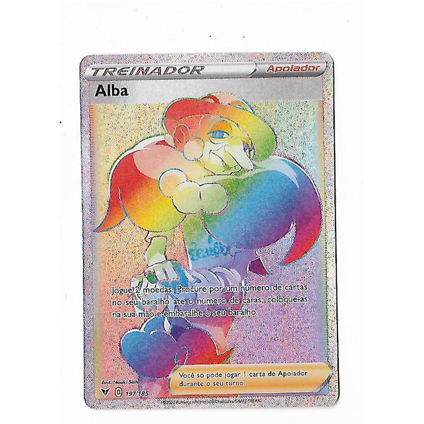 Pokemon Alba Opal Full Art Rainbow Espada e Escudo Voltagem Vívida ...