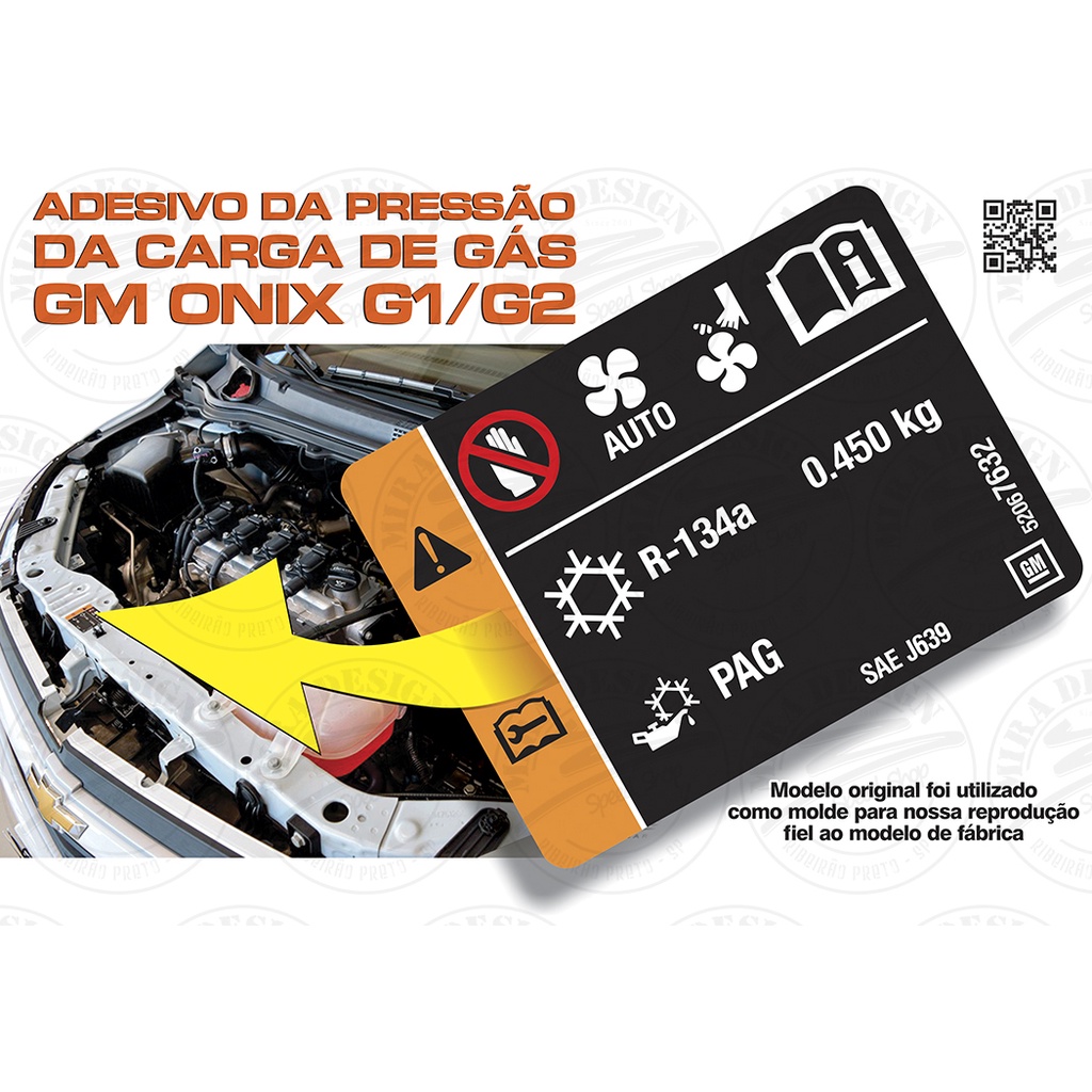 Adesivo Carga 450g Ar Condicionado GM Onix Prisma Cobalt | Shopee Brasil