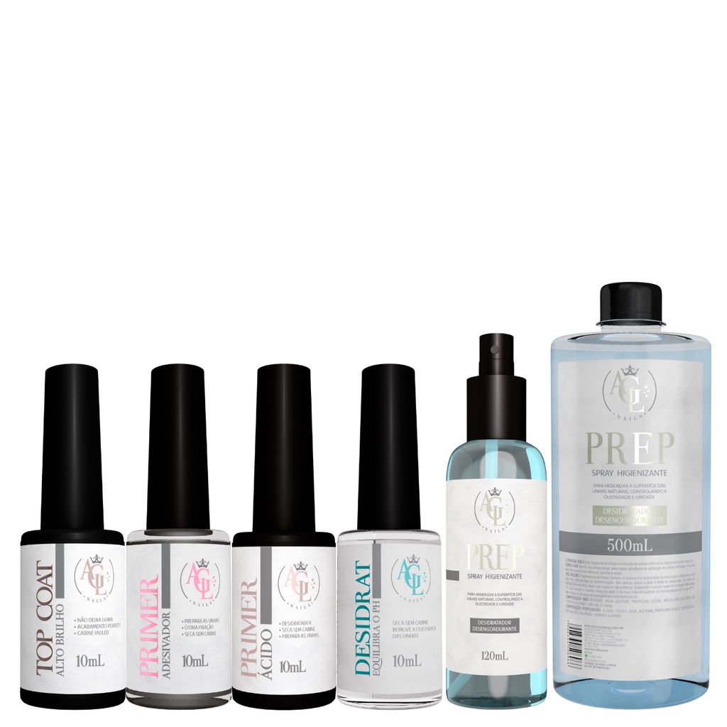 AGL Nails Primers Top Coat Regulador de PH Preparadores Finalizadores ...