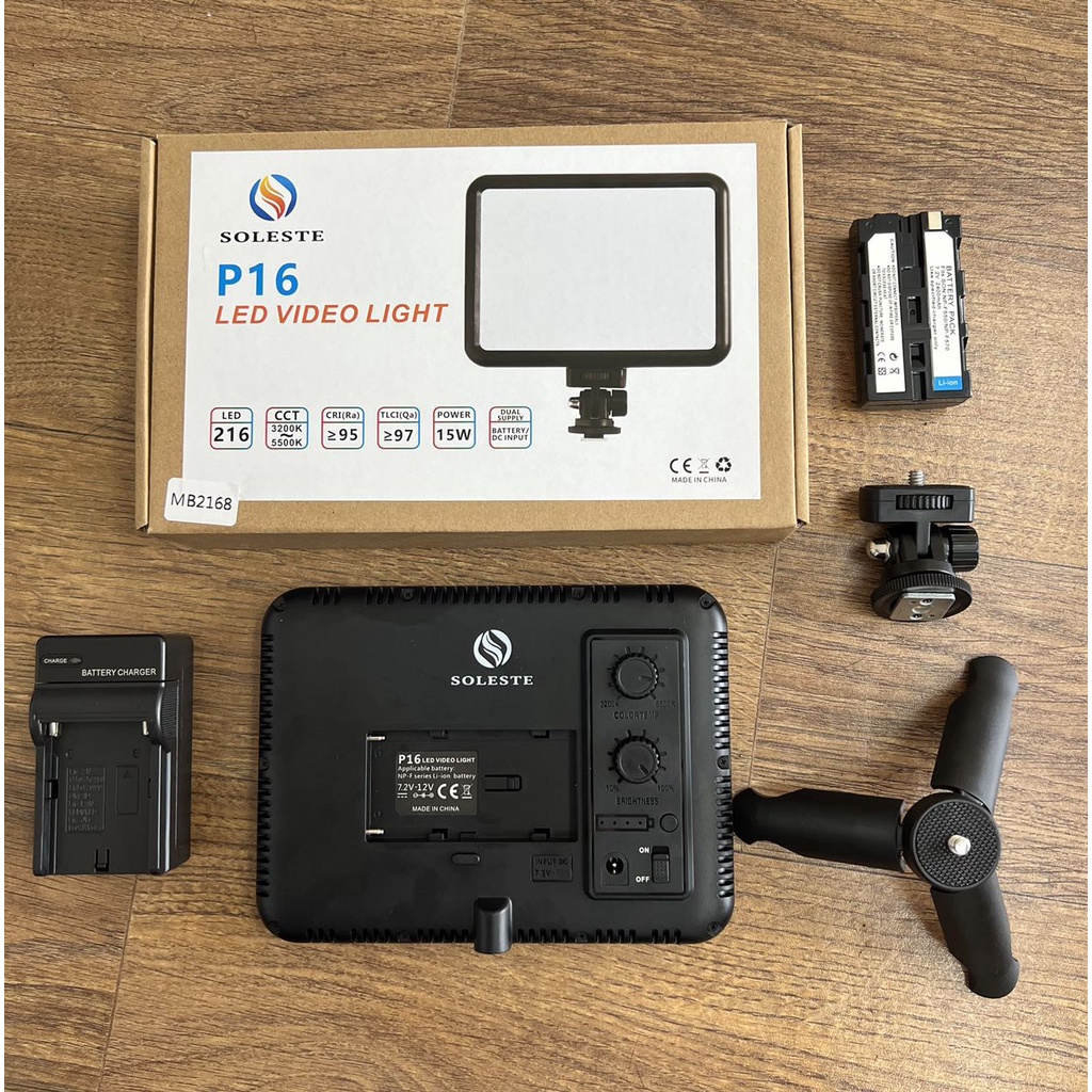 Painel De Luz Led Soleste P16 Branca-fria+bateria+carregador | Shopee Brasil