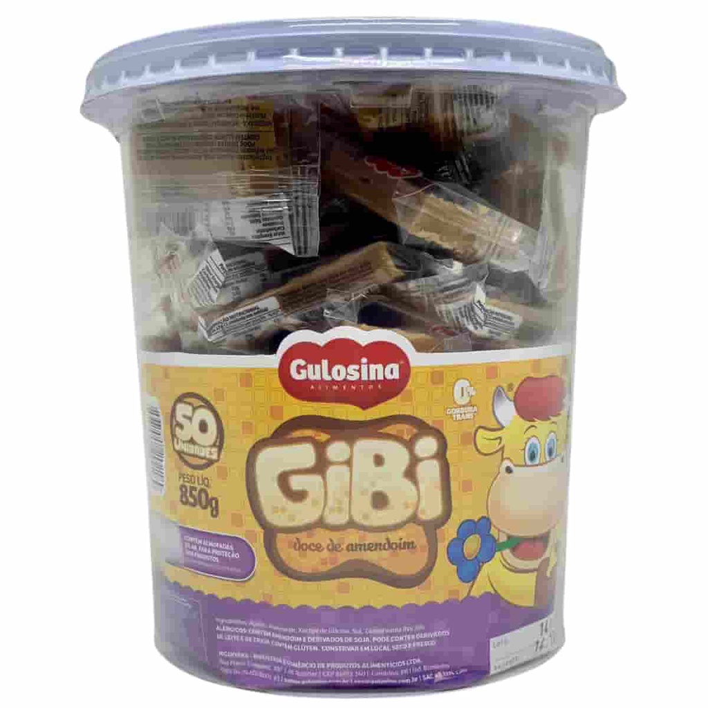 Pote Doce de Amendoim Gibi Tipo Lisa Gulosina com 50 unidades | Shopee ...