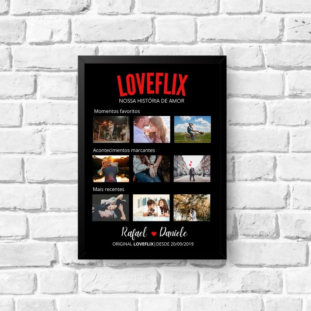 Quadro Personalizado - Loveflix | DIA DOS NAMORADOS | Shopee Brasil