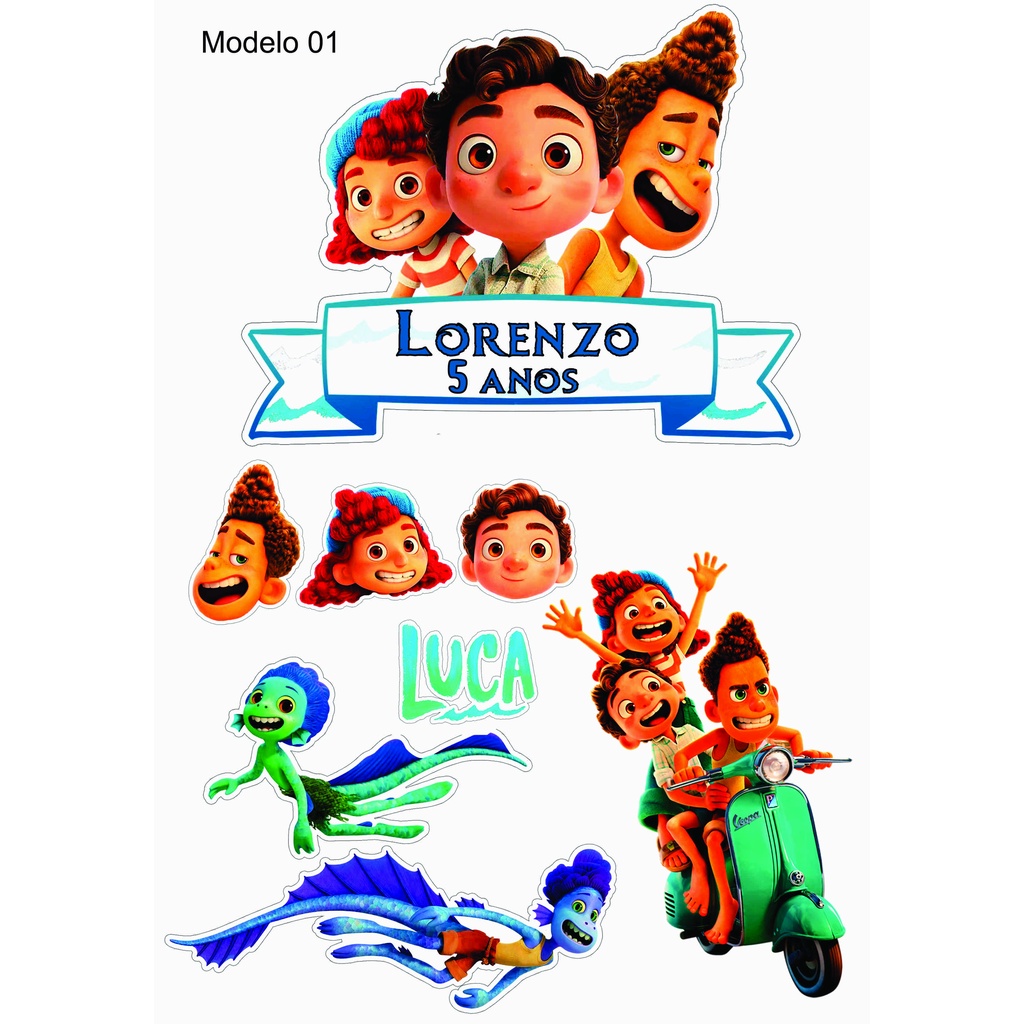 Topo de Bolo / Topper para bolo tema - Lucca | Shopee Brasil