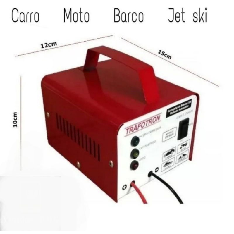 Carregador de Bateria 12v Até 300amperes Cf5 Inteligente. | Shopee Brasil