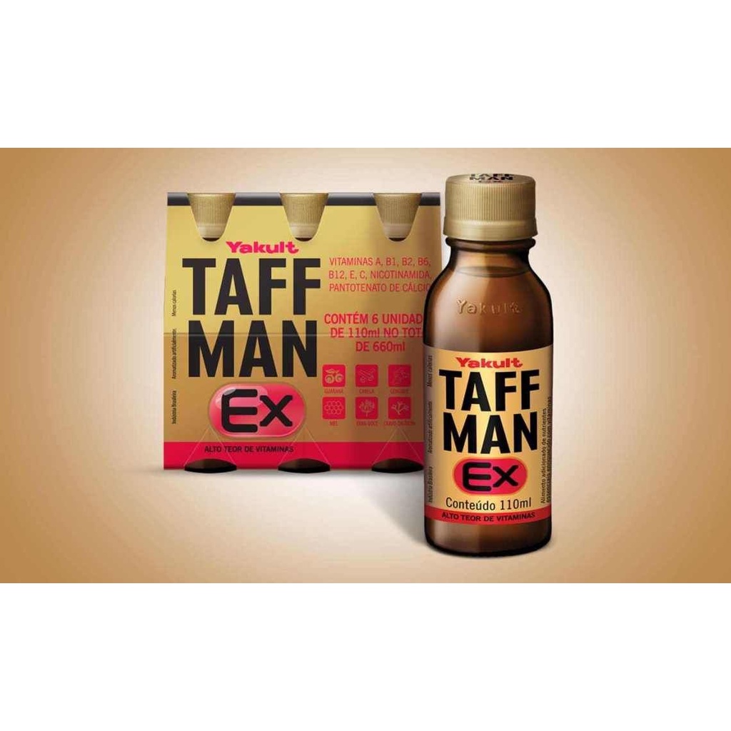 Taffman EX Yakult 110ml, suplemento alimentar - kit com 6 unidades ...