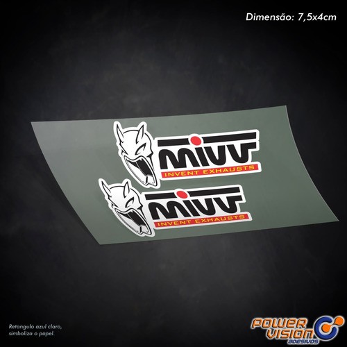 Adesivo Mivv Invent Exhausts Escapamento Esportivo Moto Gp | Shopee Brasil