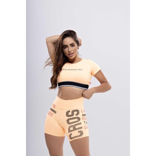 Short fitness poliamida Cros | Shopee Brasil