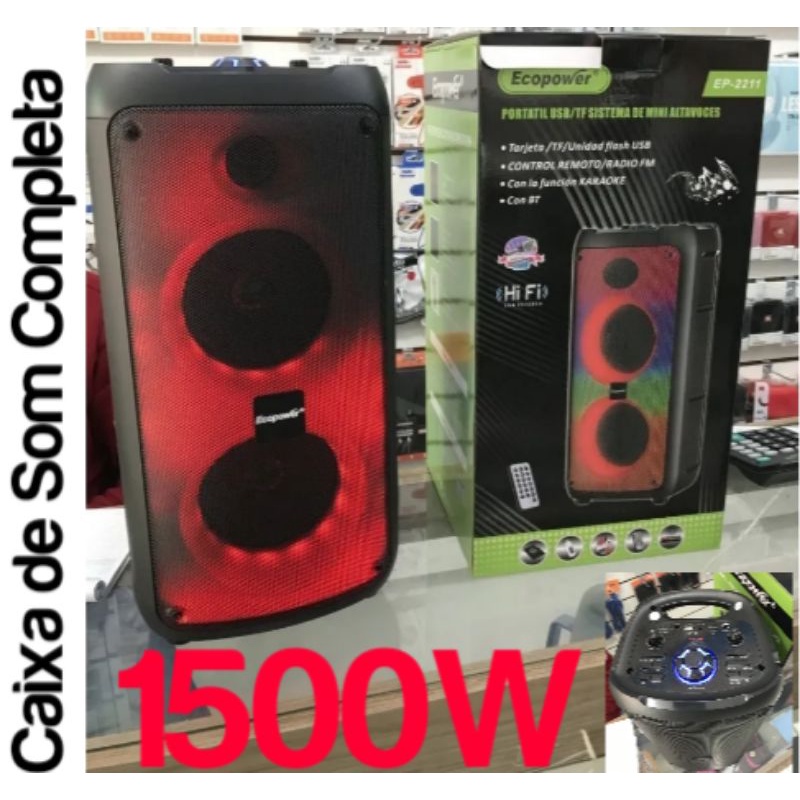 Caixa de Som Boombox Amplificada 1500W, 100% Original ( emitimos Nf-e ...