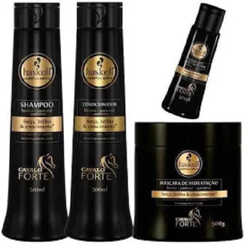 Kit Haskell Cavalo Forte Sh Cond Máscara 500g E Complexo | Shopee Brasil