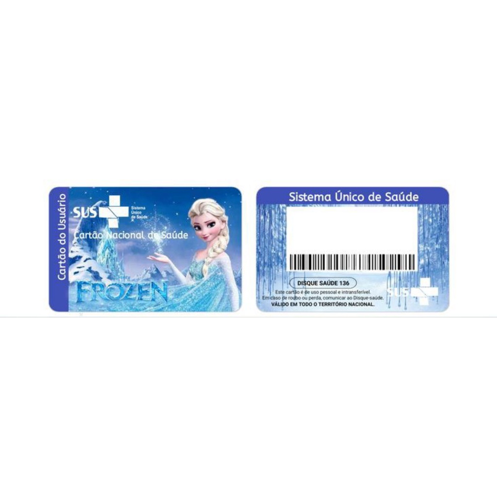 Cartão do SUS Frozen | Shopee Brasil