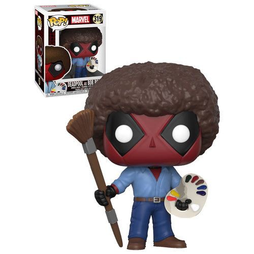 Funko Pop Marvel Deadpool Deadpool as Bob Ross 319 | Shopee Brasil