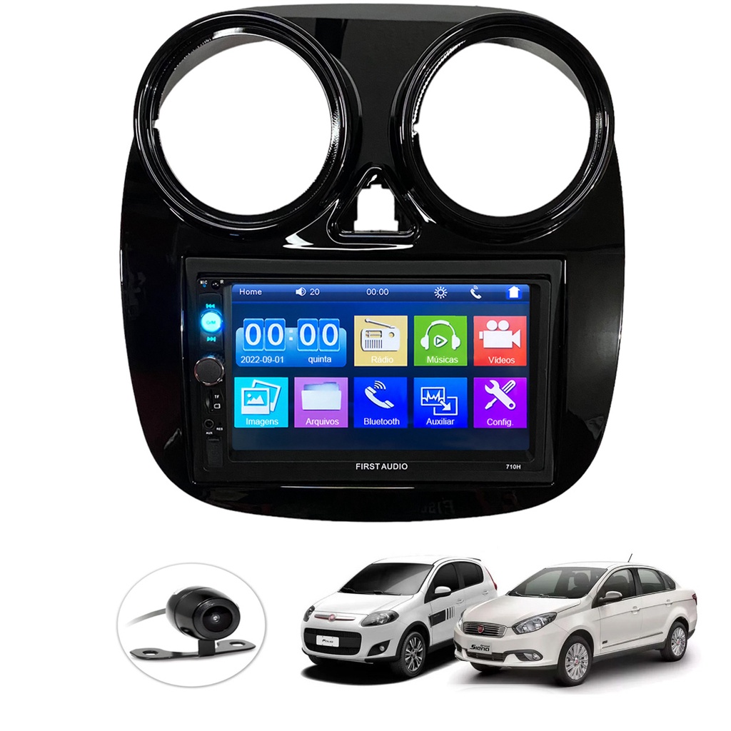 Kit Central Multimidia DVD 2 Din Mp5 Fiat Palio Attractive Grand Siena 2021 | Shopee Brasil