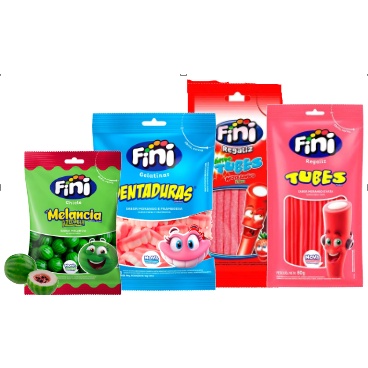 Balas Fini Gelatina Sabores Diversos 90g e 80g | Shopee Brasil