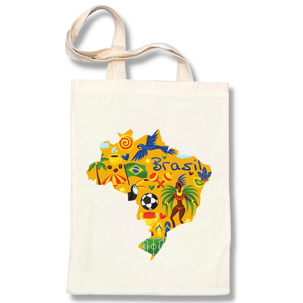 Ecobag / Sacola / Bolsa - Brasil Mapa | Shopee Brasil
