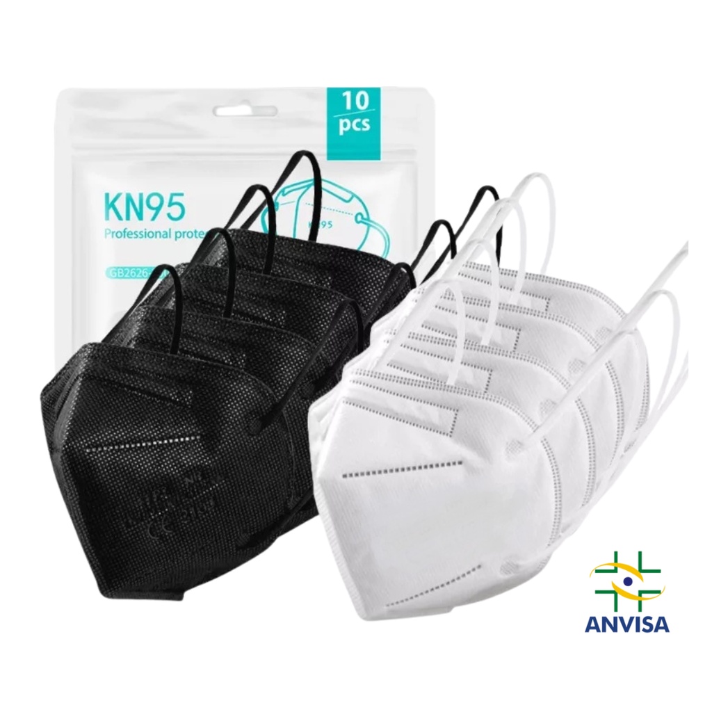 Kit 50 Máscaras Reutilizáveis N95 KN95 PFF2 5 Camadas | Shopee Brasil