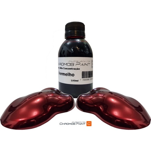 Tinta Candy Cromo Vermelho Kandy Emb De 100ml Chromos Paint | Shopee Brasil