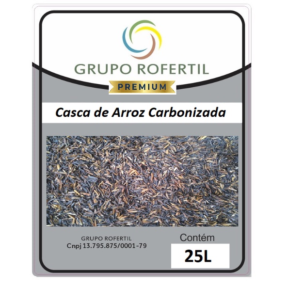 Casca de Arroz Carbonizada Original 25 Litros Grupo Rofertil | Shopee ...