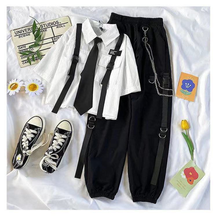 2021 verão novo terno feminino estudante estilo coreano moda solta ...