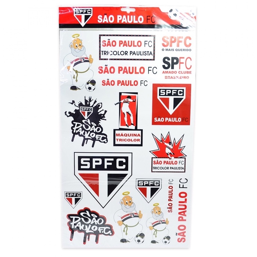 Cartela de adesivos Time São Paulo | Shopee Brasil