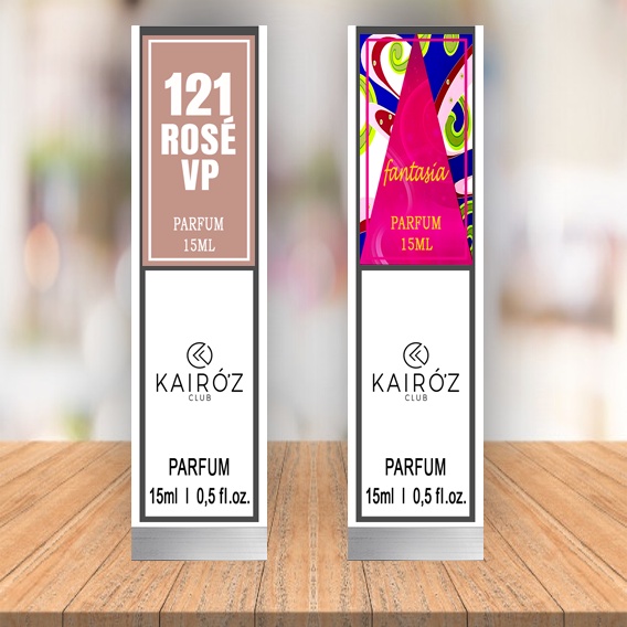 Kit 2 Mini Perfume 15ml Fantasia e VIP Rose importado alta fixação na ...