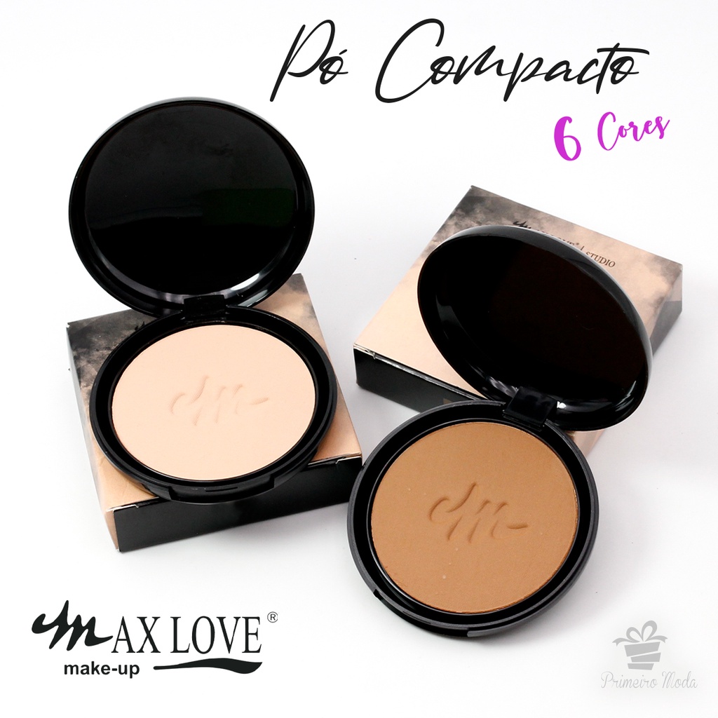Max Love Pó Compacto 11g: Acabamento Natural, Duradouro e Suave para ...