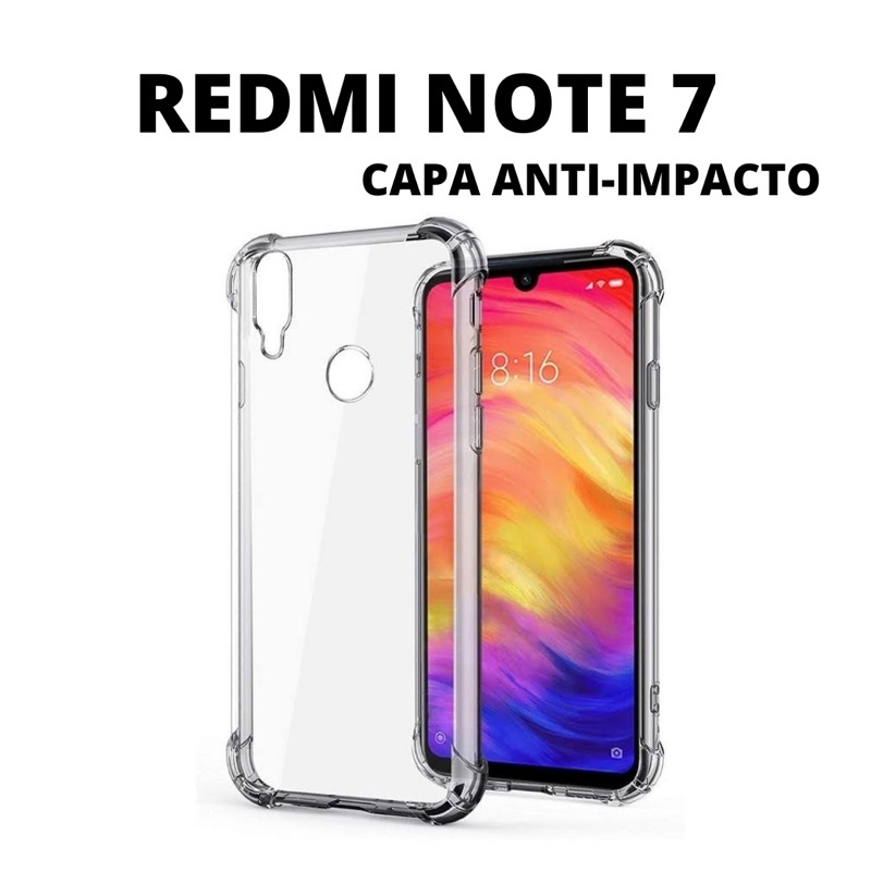 Capa redmi note 7 xiaomi capa transparente anti impacto | Shopee Brasil