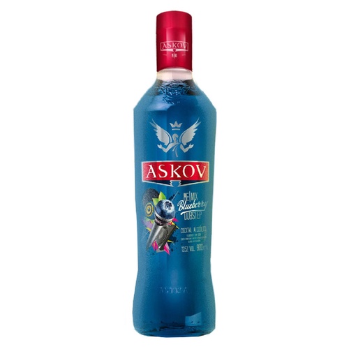 Vodka Askov Blueberry 900ml | Shopee Brasil