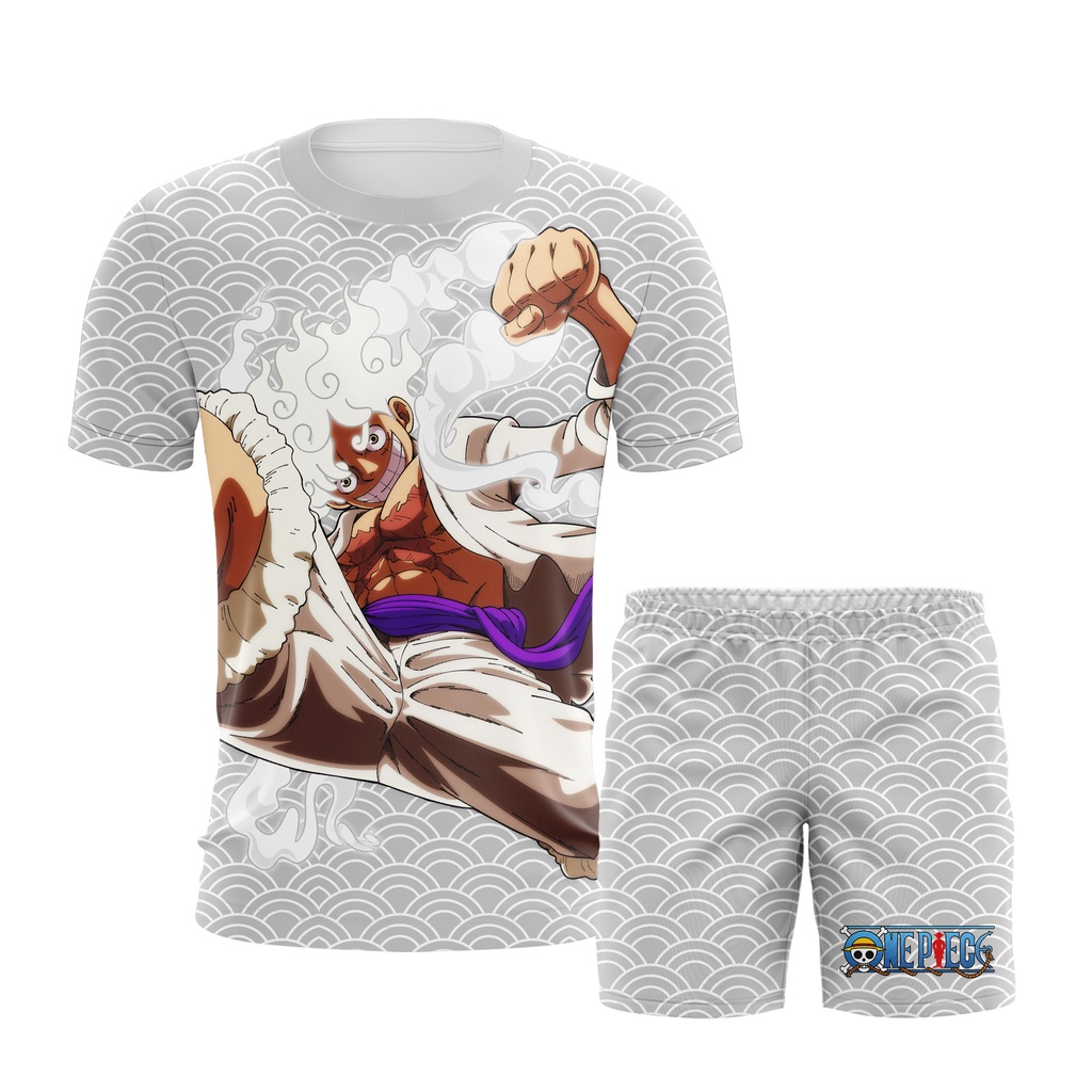 Kit One Piece Gear 5 Luffy (Camisa e Short Dry Fit) | Shopee Brasil