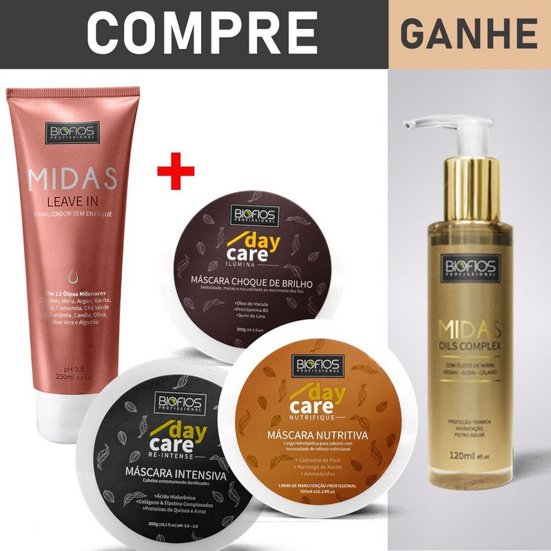 Combo Cabelos Nutridos - Kit Cronograma Capilar + Midas Leavein - Ganha ...