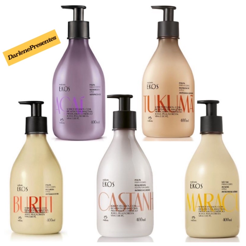 Hidratantes Ekos Natura 400ml (escolha sua fragrância) | Shopee Brasil