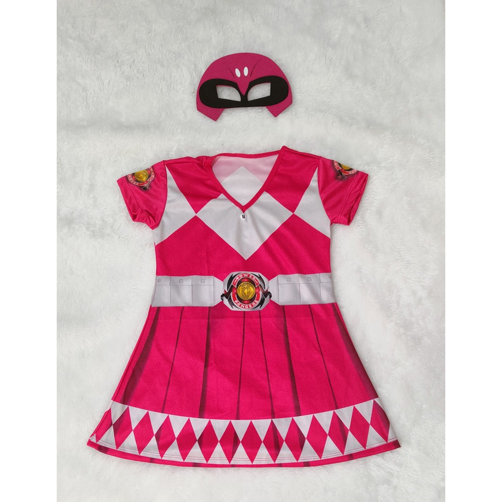 Fantasia Infantil Feminina Power Ranger Rosa - Vestido | Shopee Brasil
