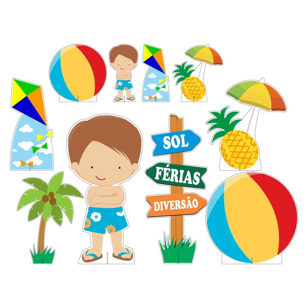 Kit Display Festa Infantil Pool Party - Escorrega o Preço