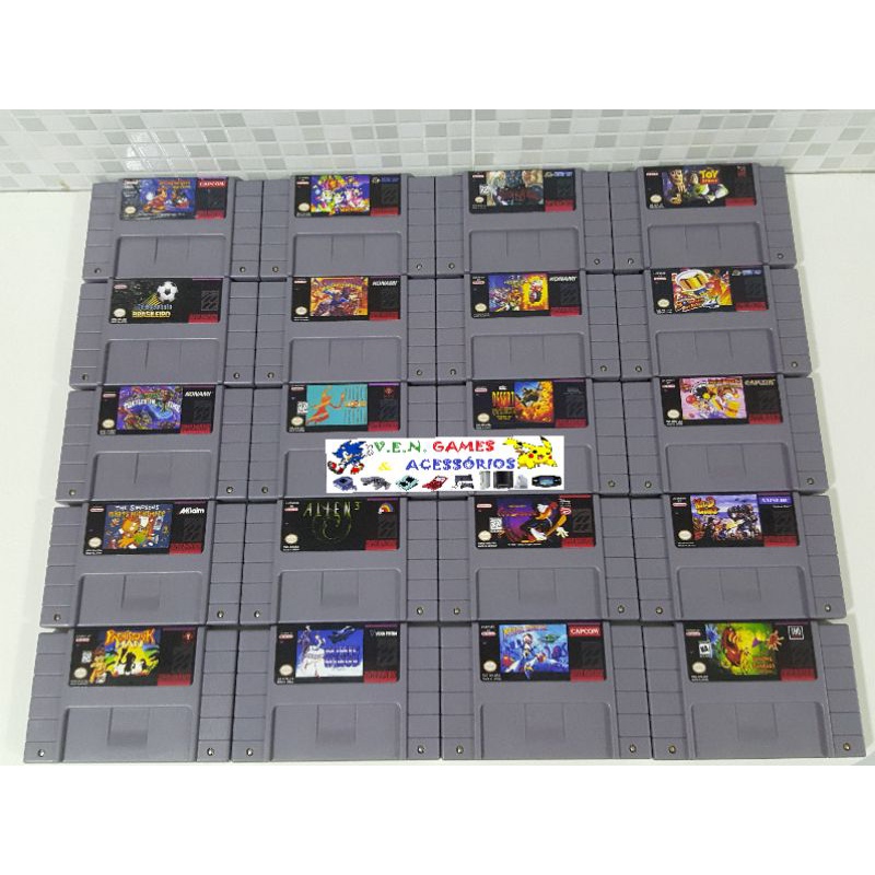 12 CARTUCHOS P/ SUPER NINTENDO A SUA ESCOLHA!!!!!! | Shopee Brasil