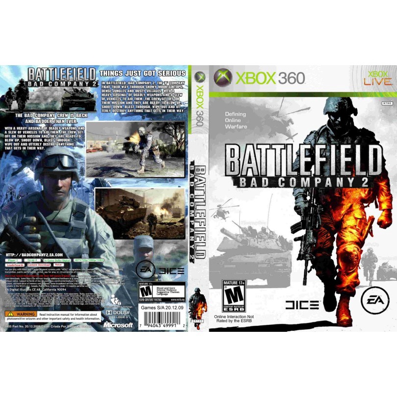 Battlefield Bad Company 2 P/ XBOX360 (LTU/LT/JTAG/RGH) | Shopee Brasil