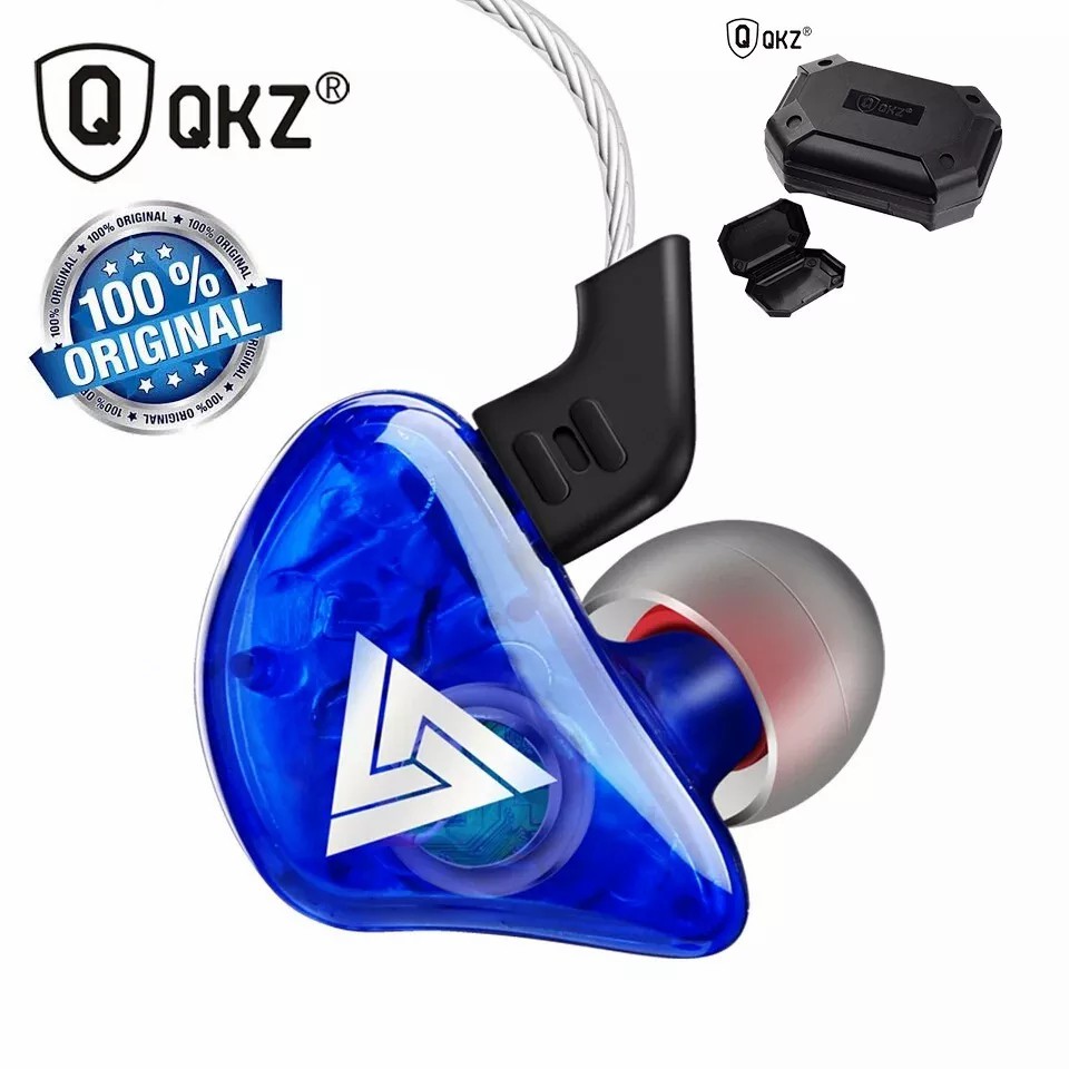 Fone Original QKZ CK5 + Case In-Ear Para Retorno Monitor De Palco Hi-Fi ...