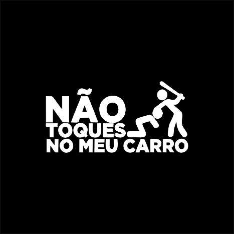 Adesivo Não Toques No Meu Carro Decorativo Carro/Moto | Shopee Brasil