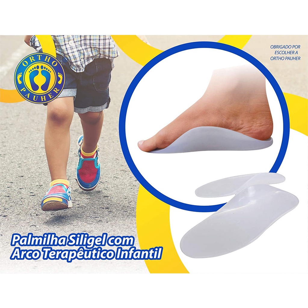Palmilha Siligel Com Arco Terapeutico Infantil - ORTHOPAUHER | Shopee ...