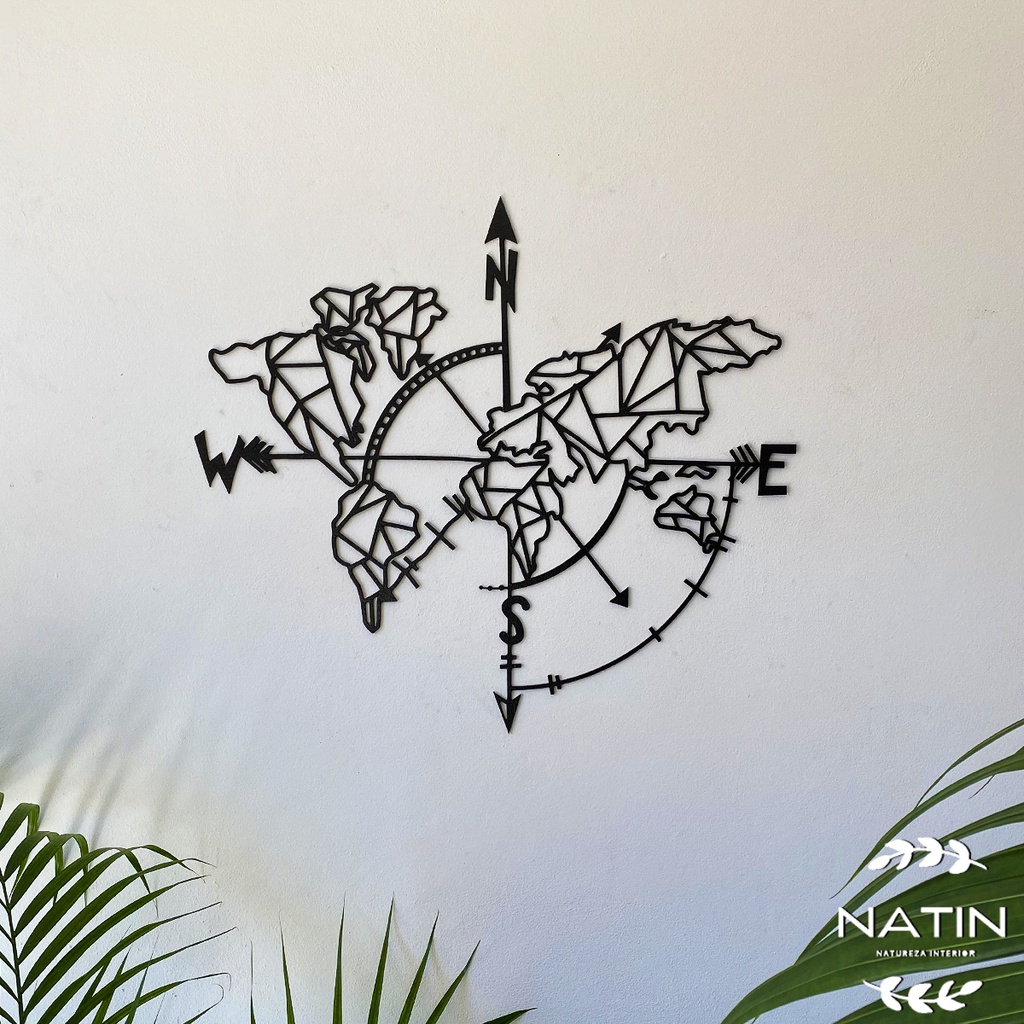 Quadro Mapa Mundi de Parede em MDF | Shopee Brasil