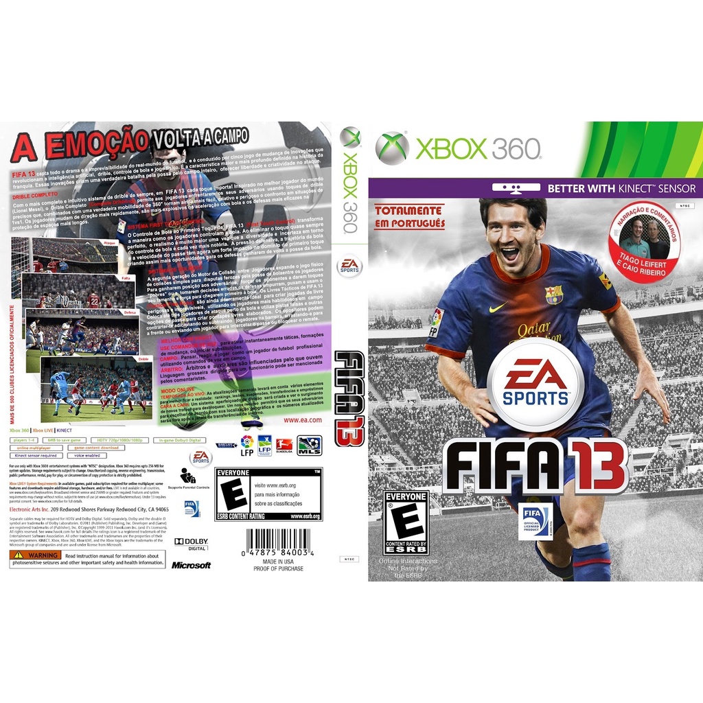 Fifa 2013 P/ XBOX360 (LTU/LT/JTAG/RGH) | Shopee Brasil
