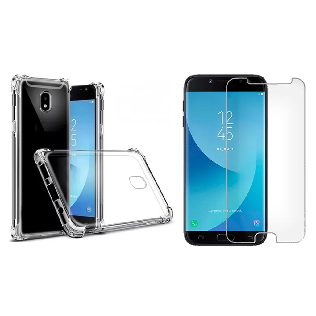 Kit Capinha Antichoque + Película Vidro Para Samsung J7 Pro | Shopee Brasil