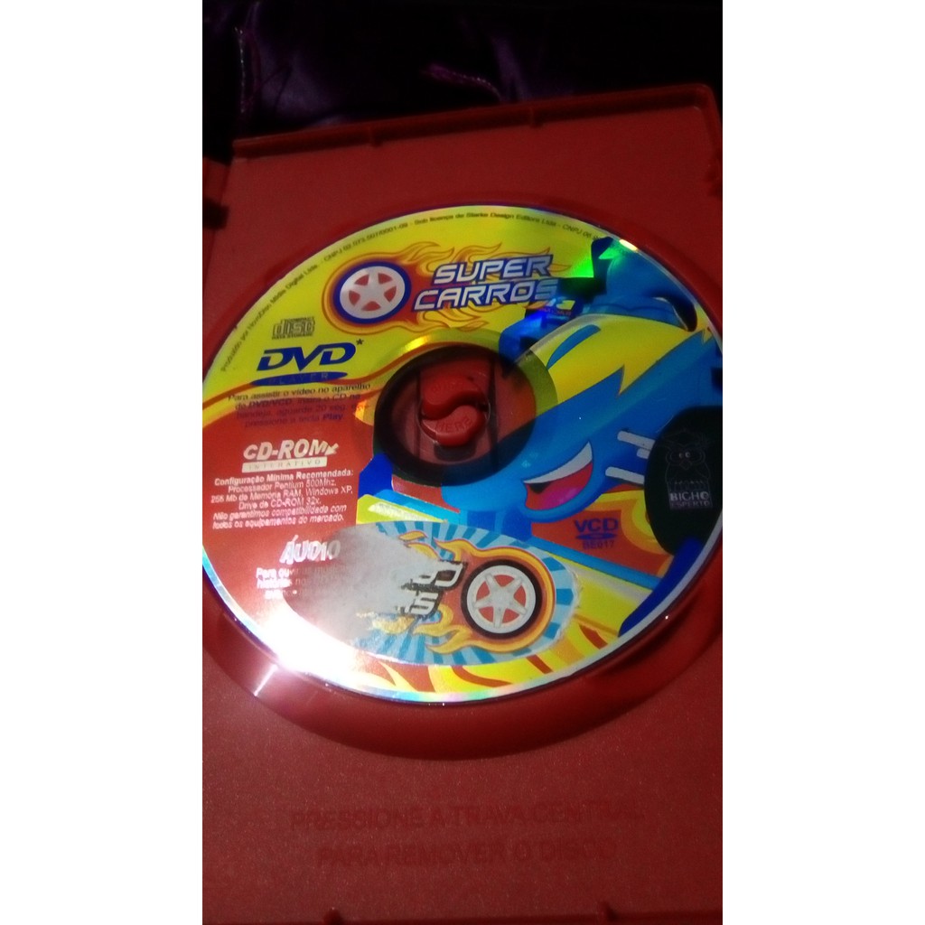 Super Carros CD-ROM Interativo, funciona como CD de música, no DVD ...