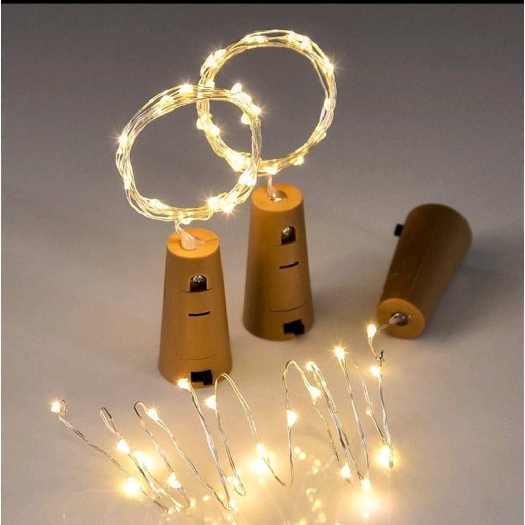 Rolha De Led Fio Fada Garrafa 2m 20 Leds AMARELO | Shopee Brasil