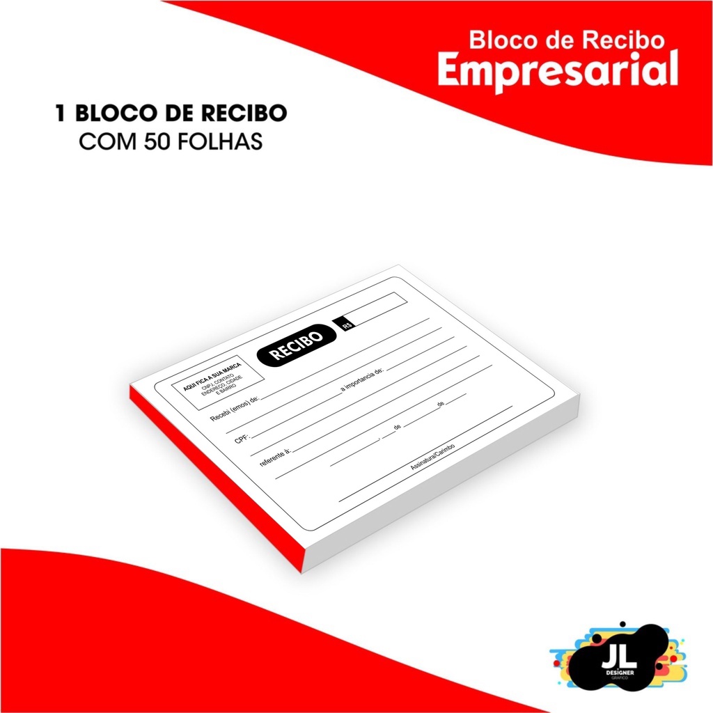 Bloco de Recibo Comum 14x9cm Empresa, Loja - Personalizado | Shopee Brasil