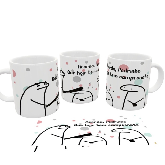 Acorda Pedrinho meme Flork Caneca - 325 ml | Shopee Brasil