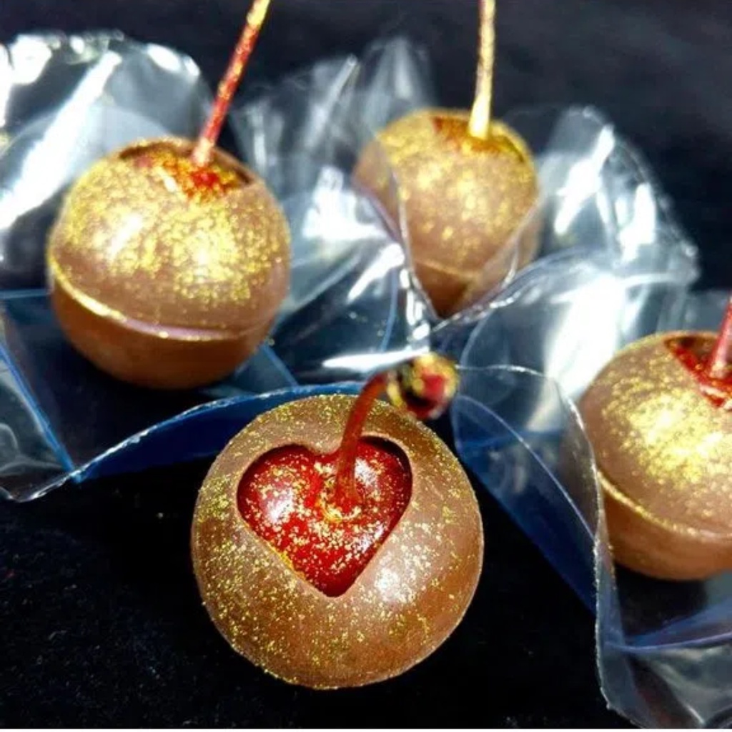 Forma De Acetato Com Silicone (3 Partes) Esfera Com Coração 30mm (9451 ...