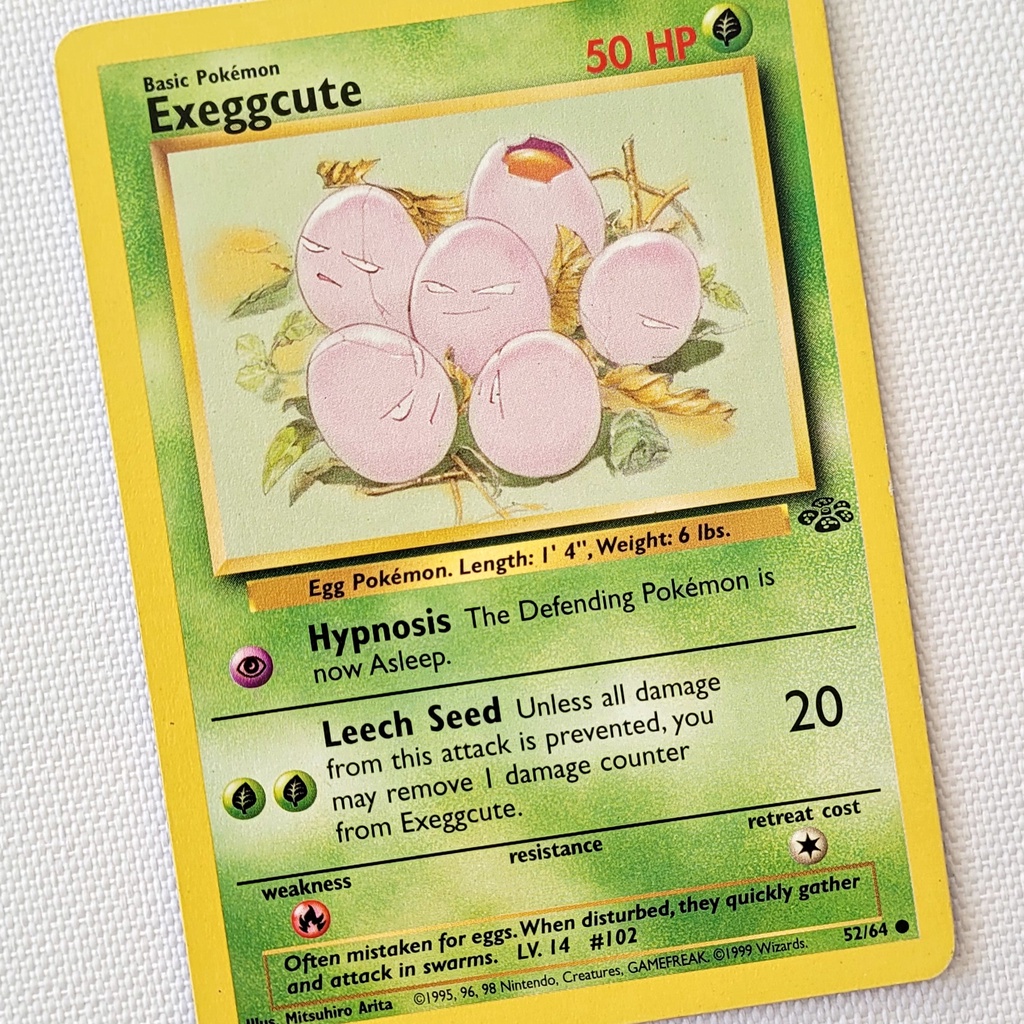 Carta Antiga Pokemon Exeggcute 52/64 Common Jungle Original Card ...